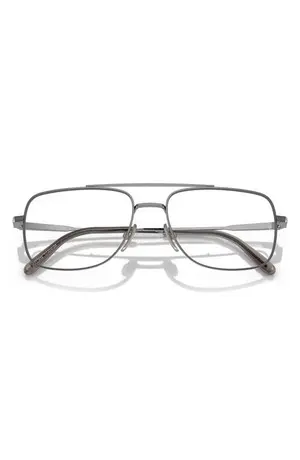 Ray-ban 56mm Square Optical Glasses - Gunmetal
