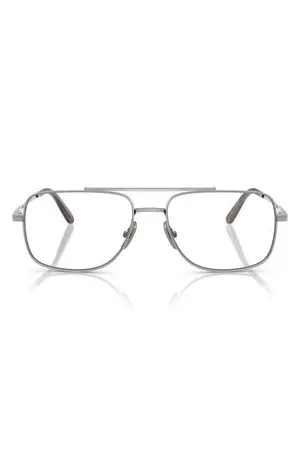 Ray-ban 56mm Square Optical Glasses - Silver