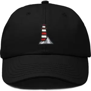 DALIX Dalix Lighthouse Embroidered Baseball Cap Black