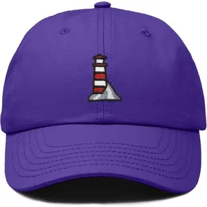 DALIX Dalix Lighthouse Embroidered Baseball Cap Purple