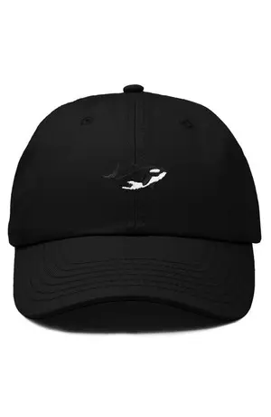DALIX Dalix Embroidered Killer Whale Dad Hat Black