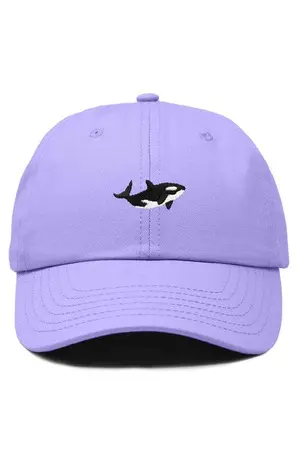 DALIX Dalix Embroidered Killer Whale Dad Hat Lavender