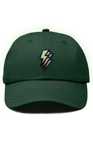 DALIX Lightning Bolt Cap - Dark Green