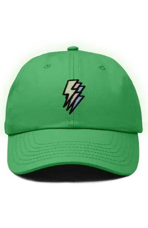 DALIX Lightning Bolt Cap - Kelly Green