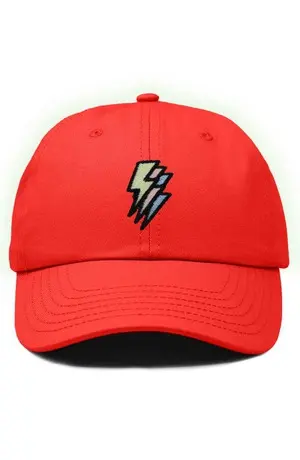 DALIX Lightning Bolt Cap - Red