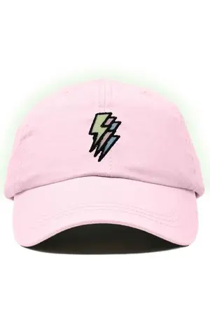 DALIX Lightning Bolt Cap - Washed Pink
