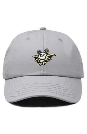 DALIX Honduran Bat Embroidered Cap - Gray