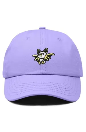 DALIX Honduran Bat Embroidered Cap - Lavender
