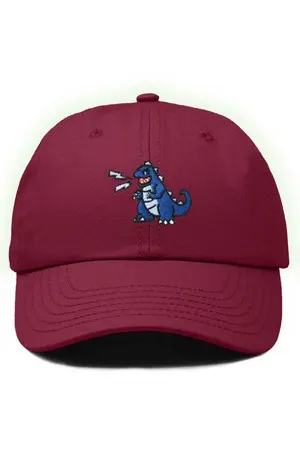 DALIX Dalix Lizard Embroidered Baseball Cap Maroon