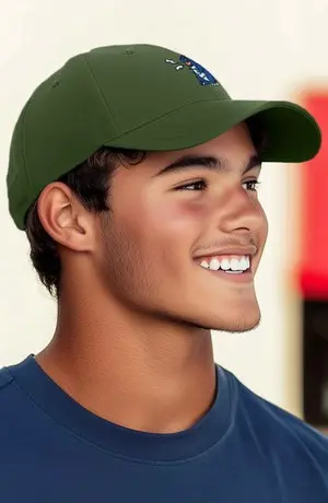 DALIX Lizard Embroidered Baseball Cap - Olive