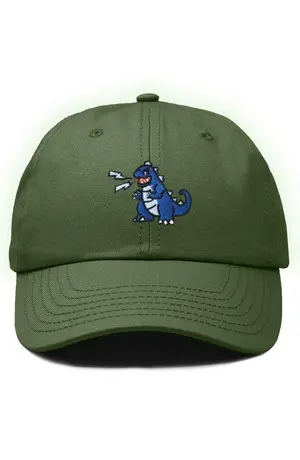 DALIX Lizard Embroidered Baseball Cap - Olive