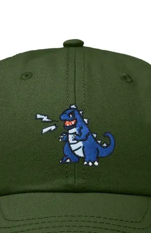 DALIX Lizard Embroidered Baseball Cap - Olive