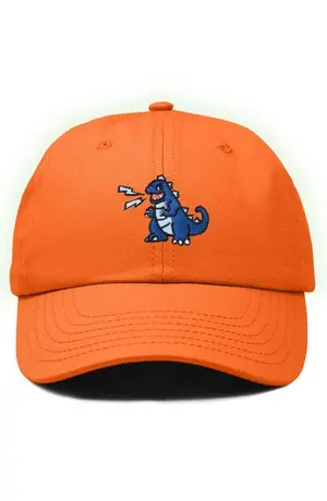 DALIX Dalix Lizard Embroidered Baseball Cap Orange
