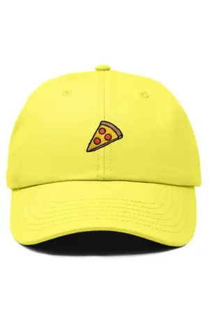 DALIX Dalix Pizza Slice Embroidered Cap Yellow