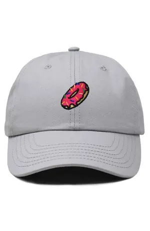 DALIX Dalix Donut Embroidered Cap Gray