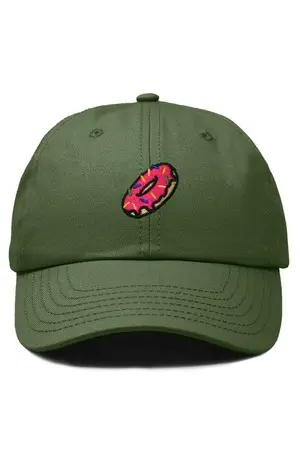 DALIX Dalix Donut Embroidered Cap Olive
