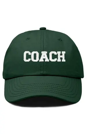 DALIX Coach Embroidered Cap Dark Green