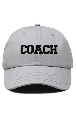 DALIX Coach Embroidered Cap Gray