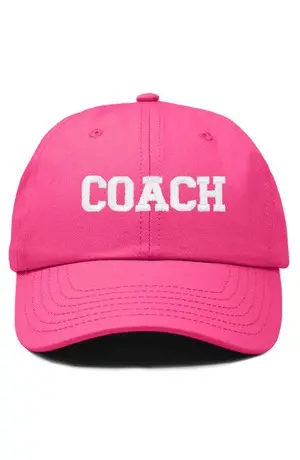 DALIX Coach Embroidered Cap Hot Pink