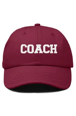 DALIX Coach Embroidered Cap Maroon