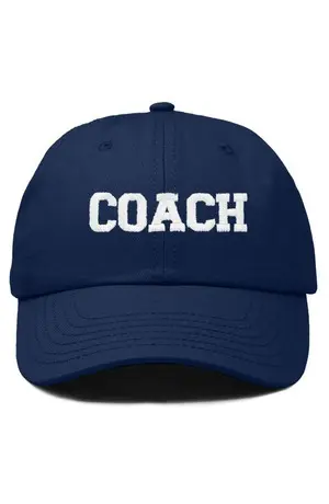 DALIX Coach Embroidered Cap Navy Blue