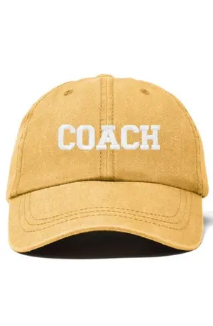 DALIX Coach Embroidered Cap Washed Gold