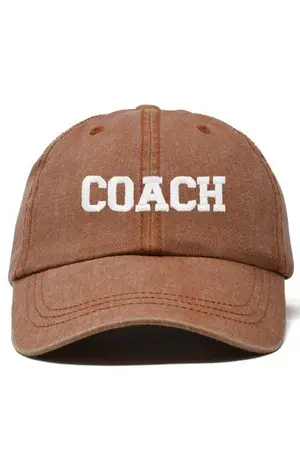 DALIX Coach Embroidered Cap Washed Orange