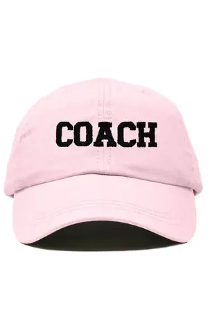 DALIX Coach Embroidered Cap Washed Pink