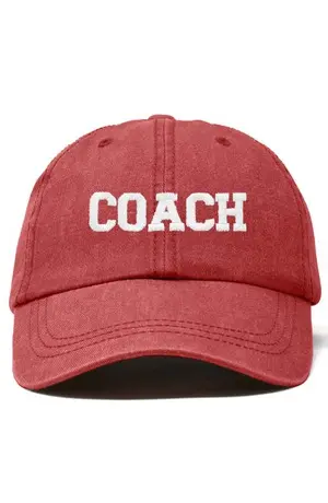 DALIX Coach Embroidered Cap Washed Red