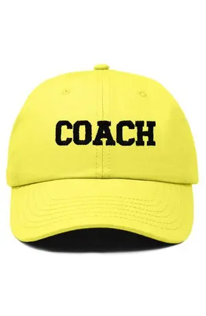 DALIX Coach Embroidered Cap Yellow