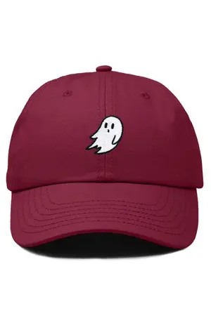 DALIX Dalix Ghost Embroidered Cap Maroon