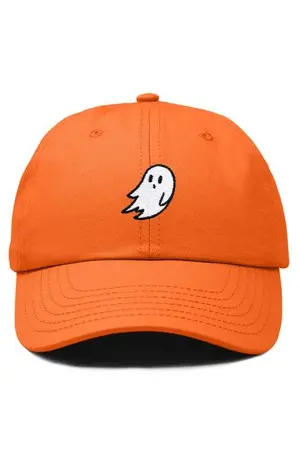 DALIX Ghost Embroidered Cap - Orange