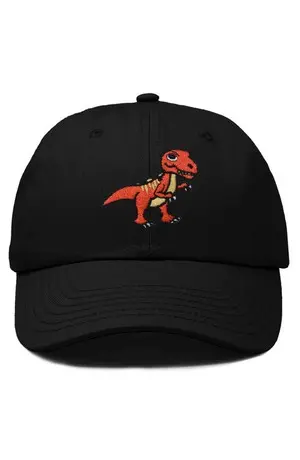 DALIX Dalix T-Rex Embroidered Cap Black