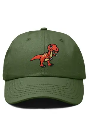 DALIX Dalix T-Rex Embroidered Cap Olive