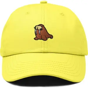 DALIX Dalix Walrus Embroidered Cap Yellow