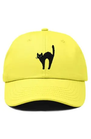 DALIX Embroidered Dad Cap - Yellow
