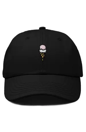 DALIX Dalix Double Scoop Embroidered Cap Black