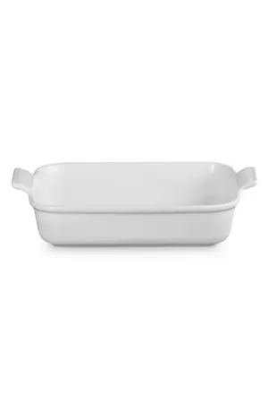 LE CREUSET Heritage 2.5-quart Rectangular Stoneware Dish - White