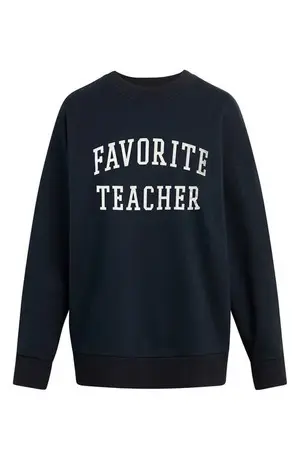 FAVORITE DAUGHTER Favorite Teacher Sweatshirt - Navy