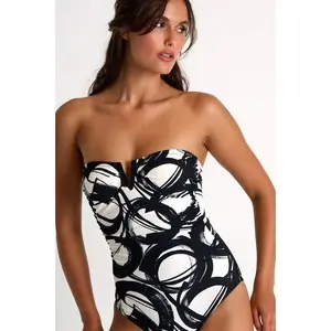 Shan Bandeau One-piece Swimsuit - Print
