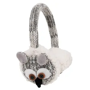 NIRVANNA DESIGNS Hand-knit Owl Earmuffs - Grey