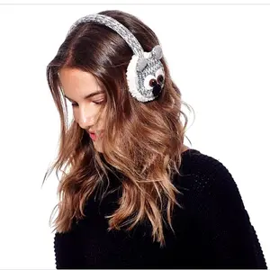 NIRVANNA DESIGNS Hand-knit Owl Earmuffs - Grey