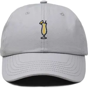 DALIX Dalix Pina Colada Embroidered Cap Gray