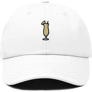 DALIX Dalix Pina Colada Embroidered Cap White