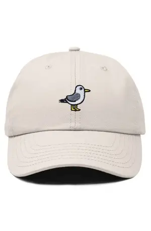 DALIX Dalix Seagull Embroidered Cap Beige