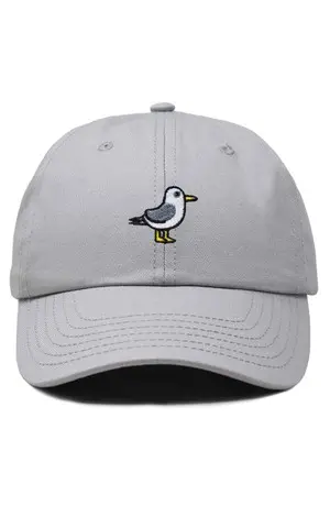 DALIX Dalix Seagull Embroidered Cap Gray