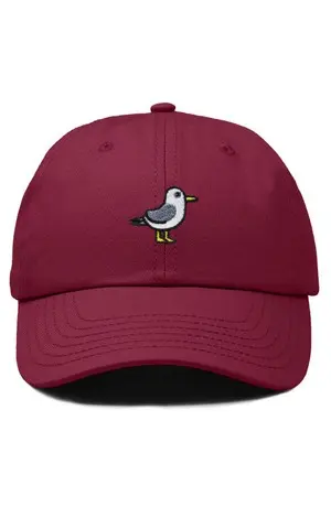 DALIX Dalix Seagull Embroidered Cap Maroon
