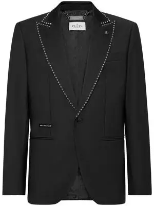 Philipp Plein Stud-embellished Blazer - Black
