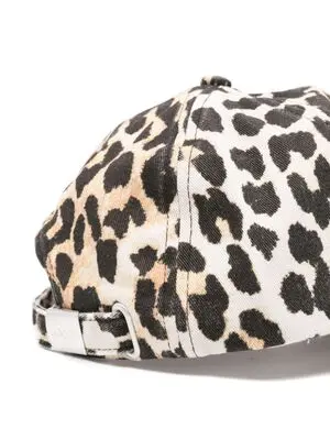 GANNI Leopard-print Baseball Cap