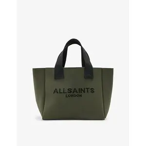 ALLSAINTS Izzy Mini Logo-jacquard Woven Tote - Olive Green